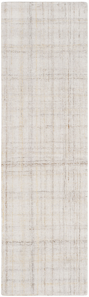 Abstract Hand Tufted Ivory and Beige 2'-3" x 22' Runner Rugs ABT141D ...
