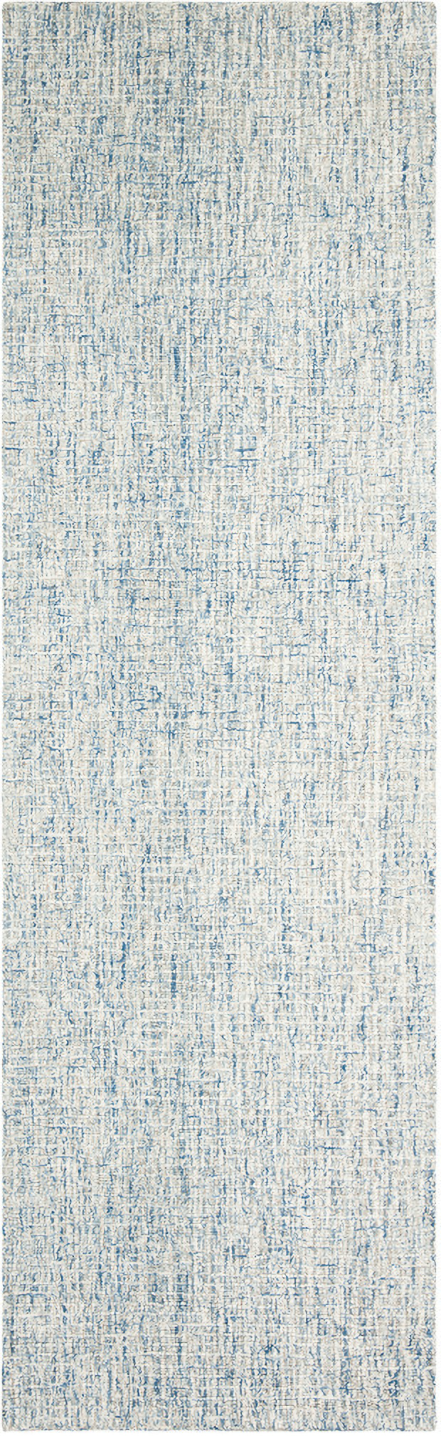 Abstract Hand Tufted Ivory and Blue 2'-3" x 18' Runner Rugs by Safavieh ...