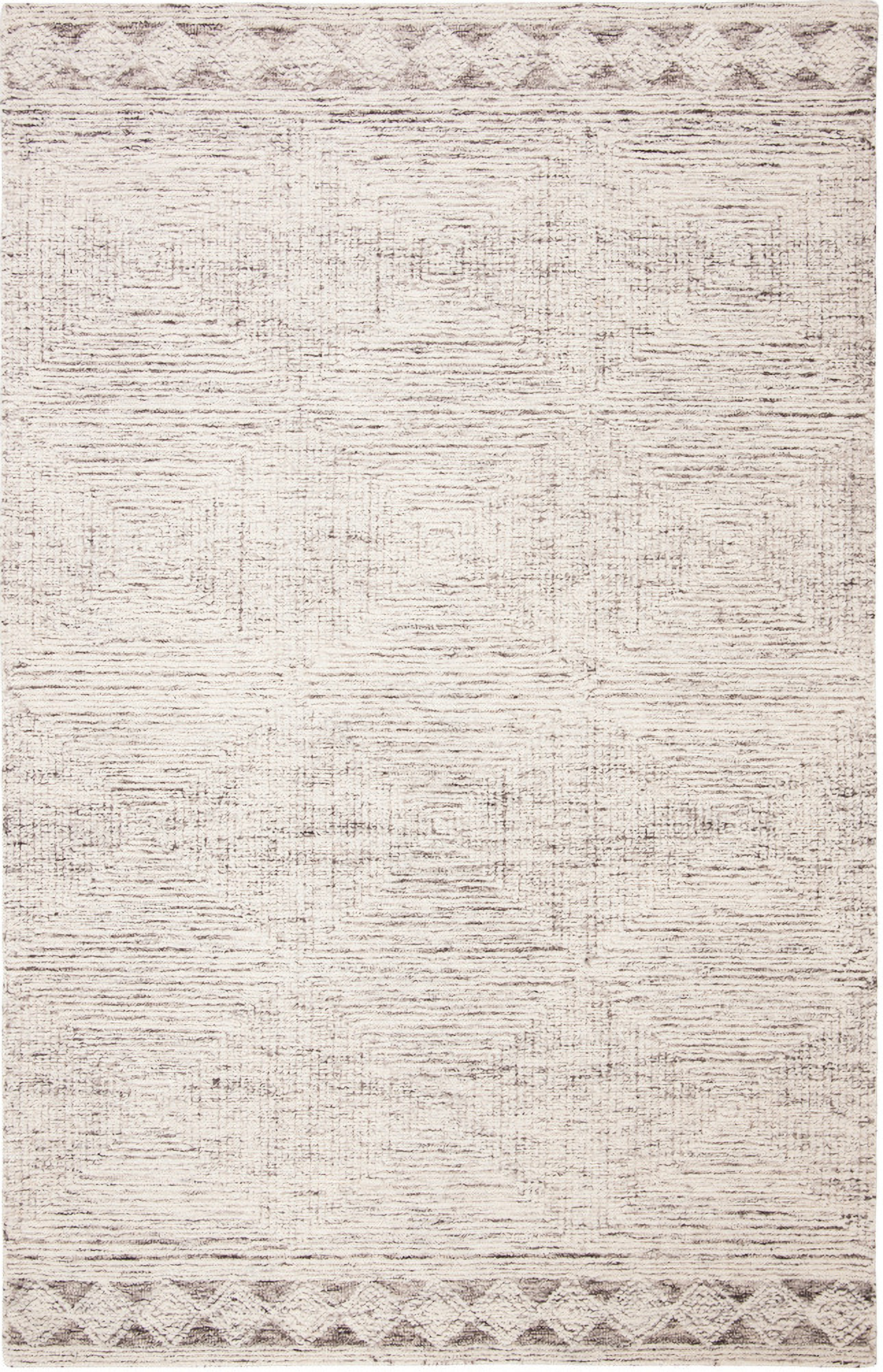 Abstract Hand Tufted Ivory and Grey 11' x 15' Oversized Rugs ABT349F ...