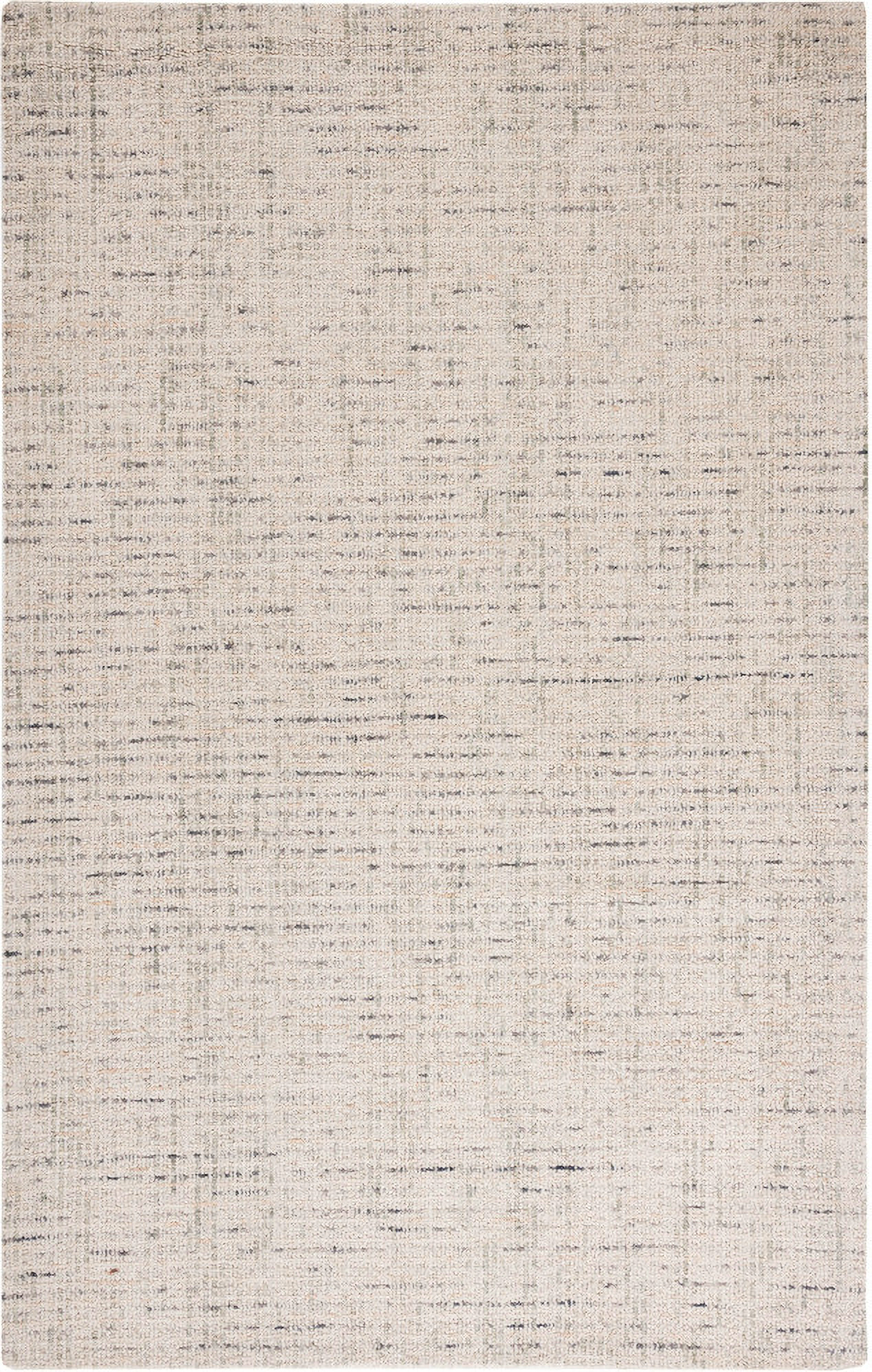 Abstract Hand Tufted Ivory and Light Grey 8' x 8' Square Rugs by ...