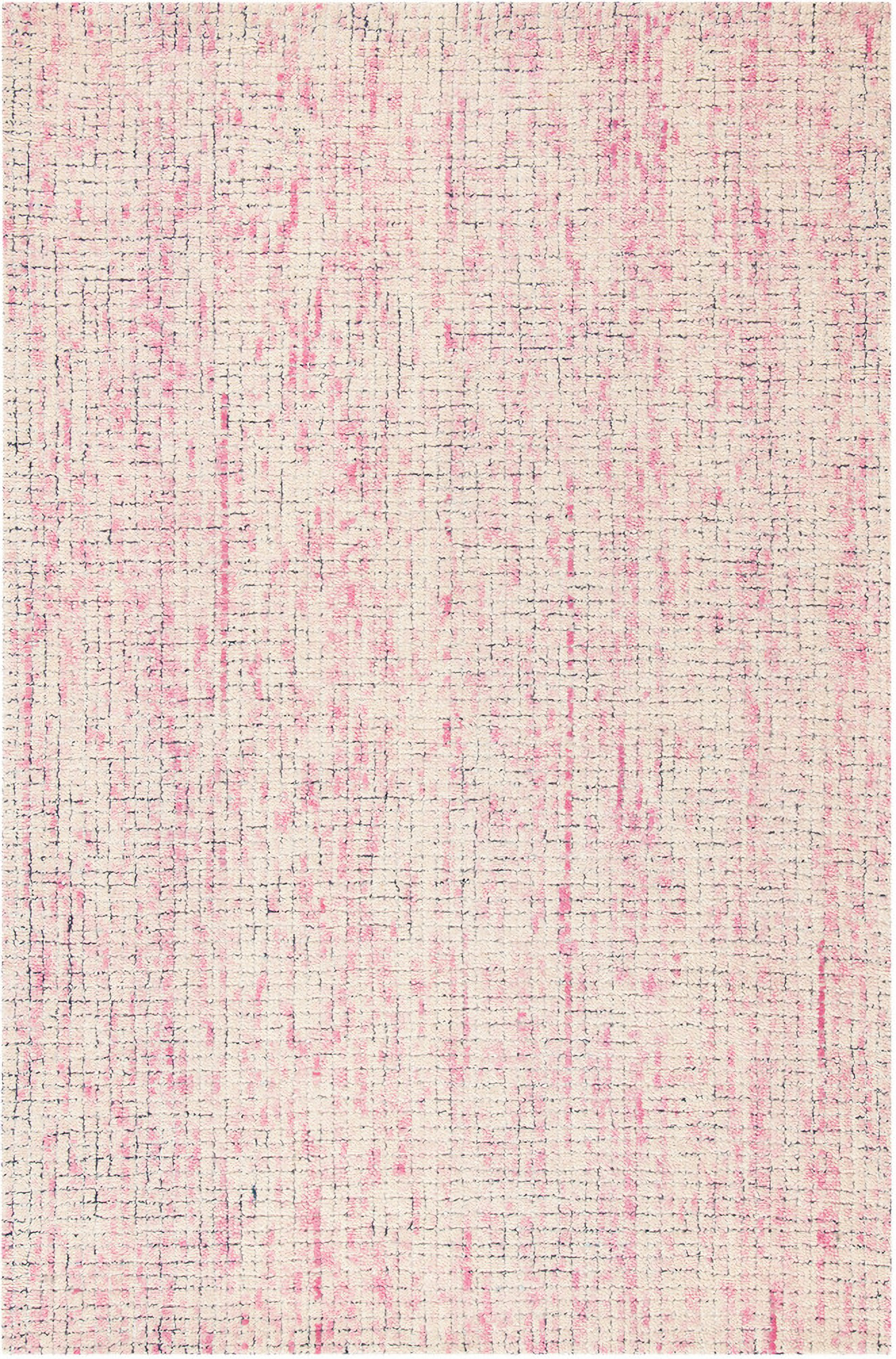 Abstract Hand Tufted Ivory and Pink 4' x 6' Small Rectangle Rugs by ...