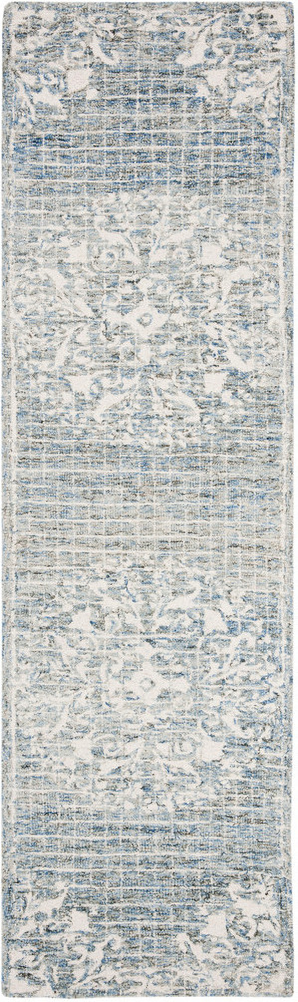 Abstract Hand Tufted Light Blue 2'-3" x 8' Runner Rugs by Safavieh ...