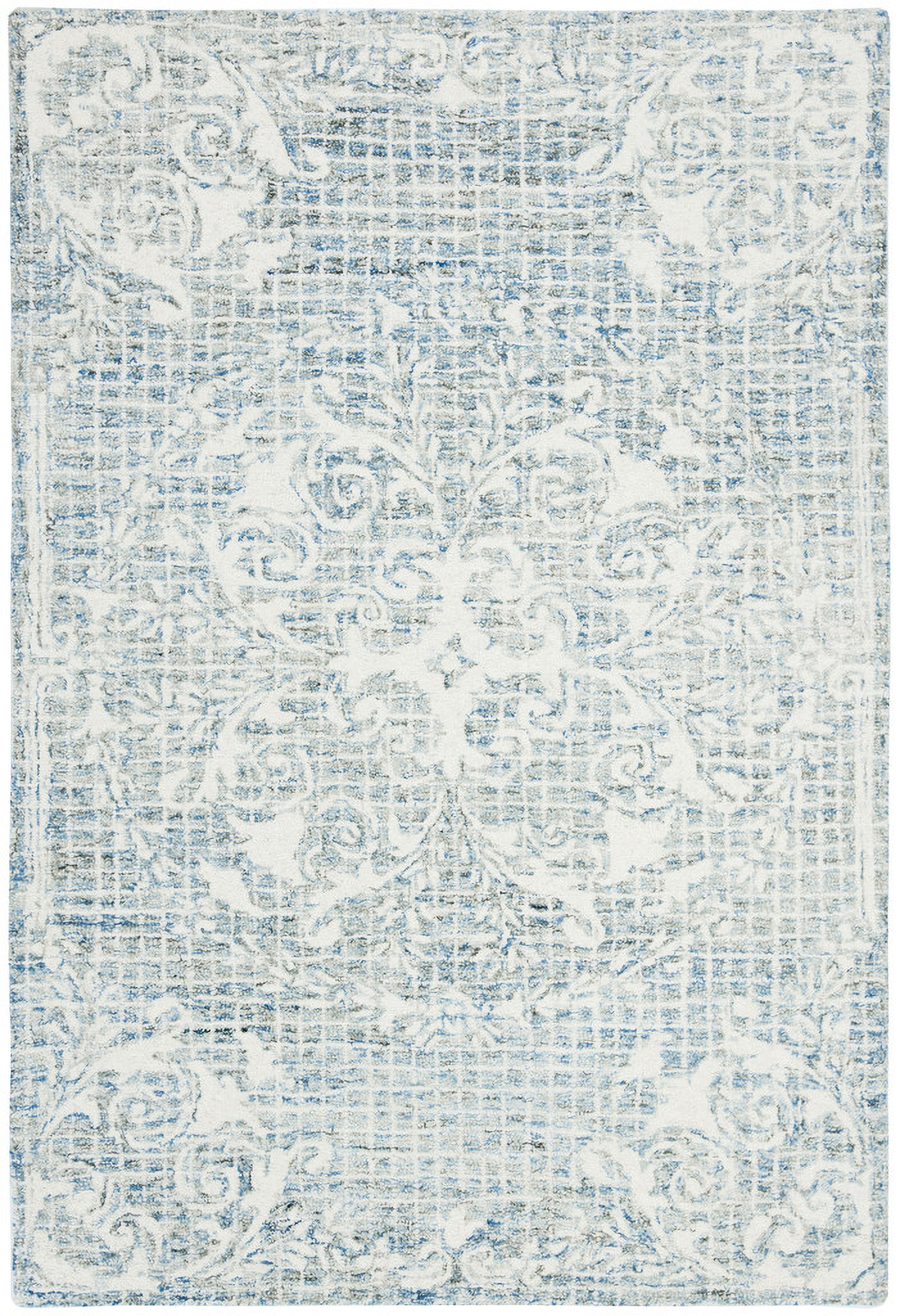 Abstract Hand Tufted Light Blue 4' x 6' Small Rectangle Rugs by ...