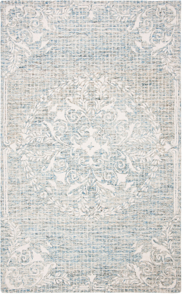 Abstract Hand Tufted Light Blue 5' x 8' Medium Rectangle Rugs by ...