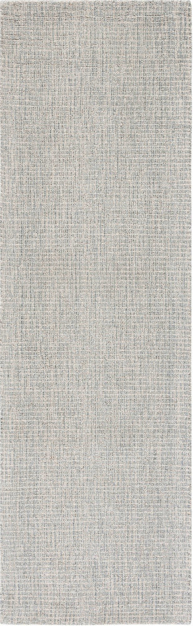 Abstract Hand Tufted Light Grey and Ivory 2'-3" x 8' Runner Rugs ...