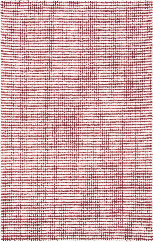 Abstract Hand Tufted Red and Ivory 4' x 6' Small Rectangle Rugs by ...