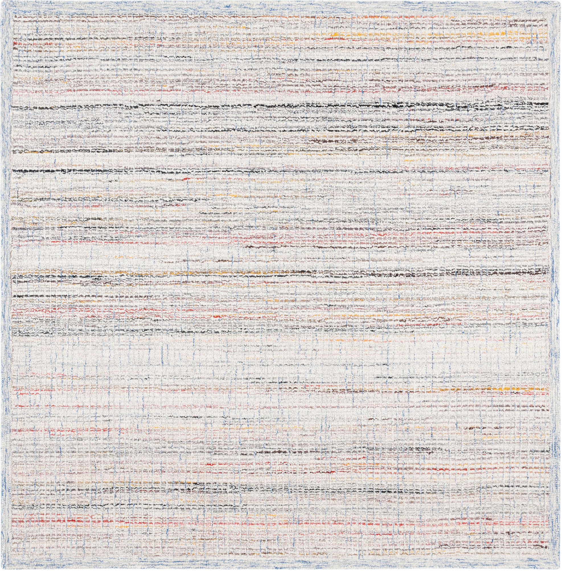 Abstract Hand Tufted Red and Ivory 6' x 6' Square Rugs ABT475Q-6SQ by ...