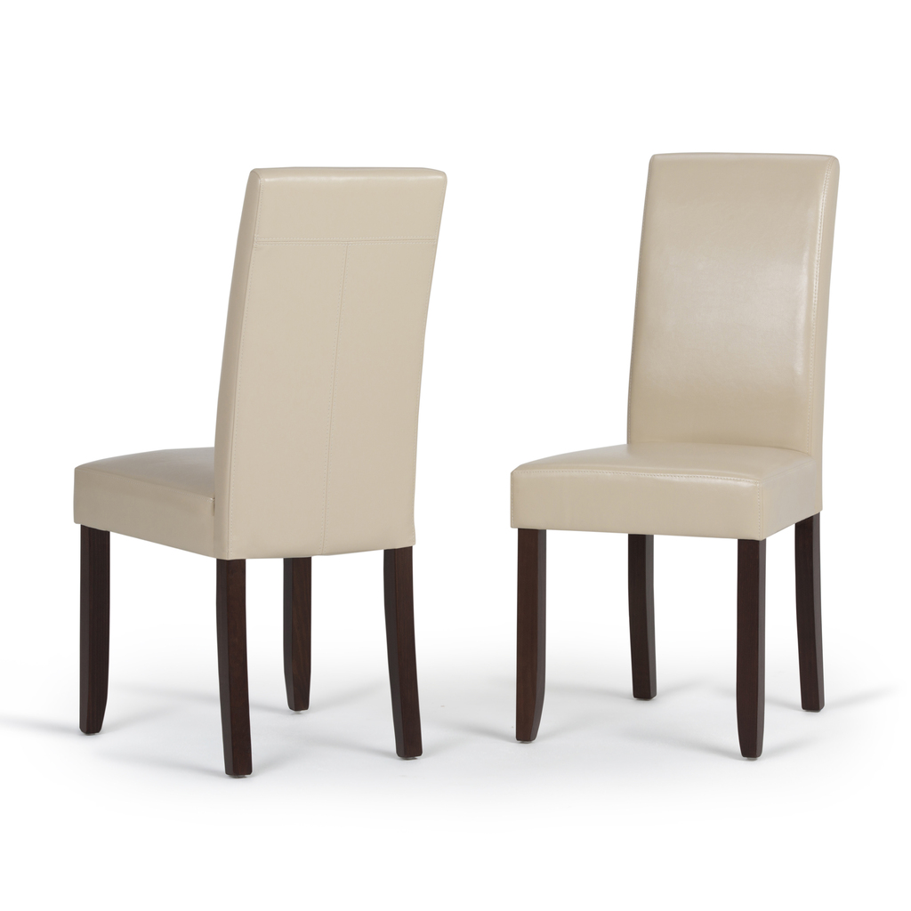 Acadian Parson Dining Chair Set of 2 In Satin Cream by Simpli Home ...