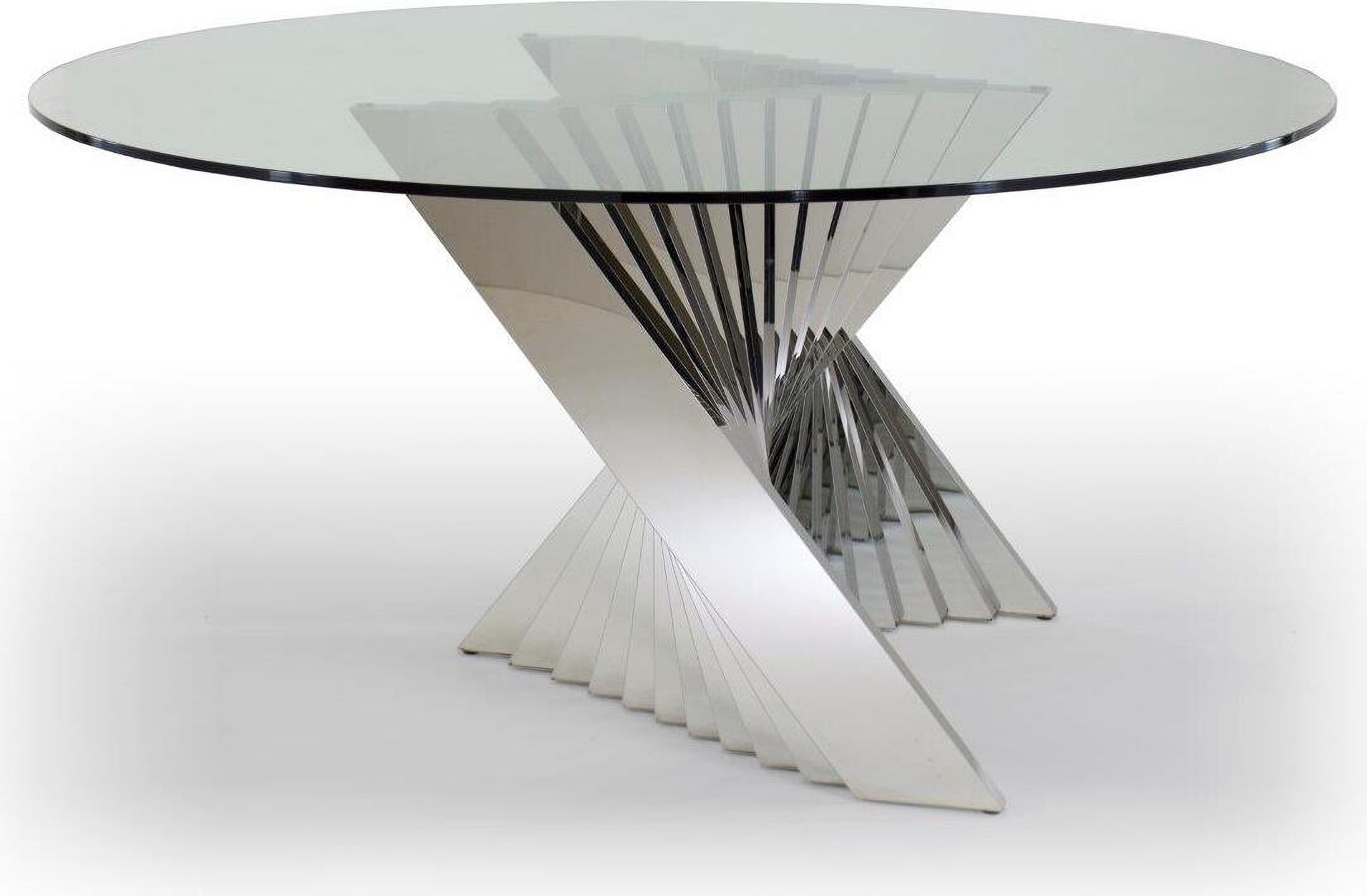 Ace Glass Round Dining Table by Sharelle Furnishings | 1StopBedrooms