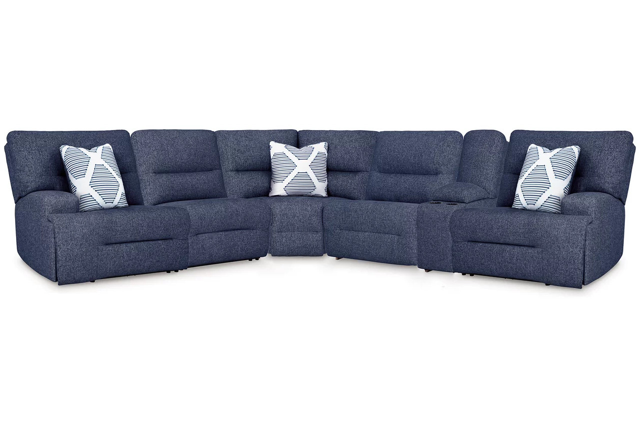 Acklen Place 6-Piece Power Reclining Sectional In Navy by Ashley ...