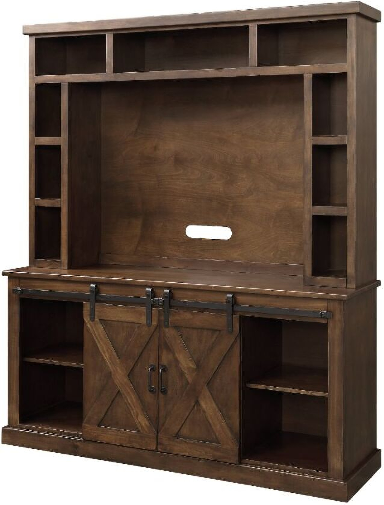 Acme Aksel Entertainment Center With Fireplace In Walnut | 1StopBedrooms