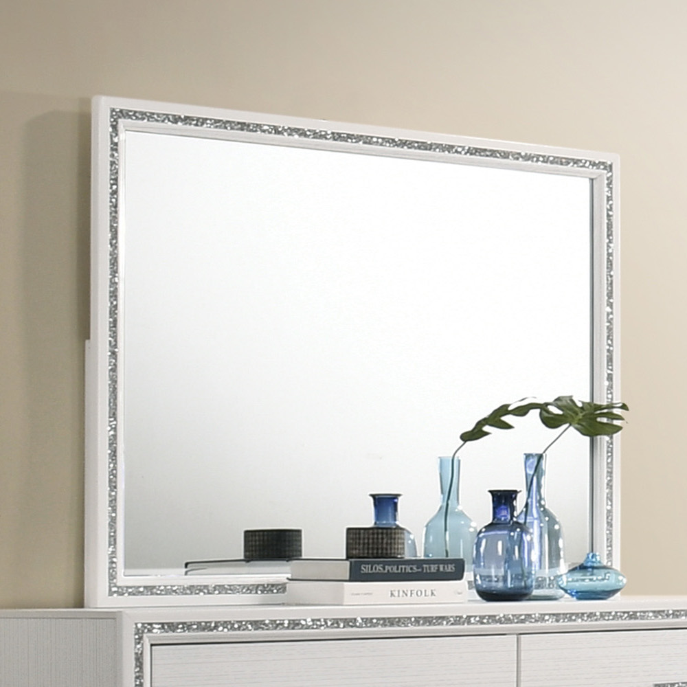 Acme Haiden Mirror In White Finish | 1StopBedrooms