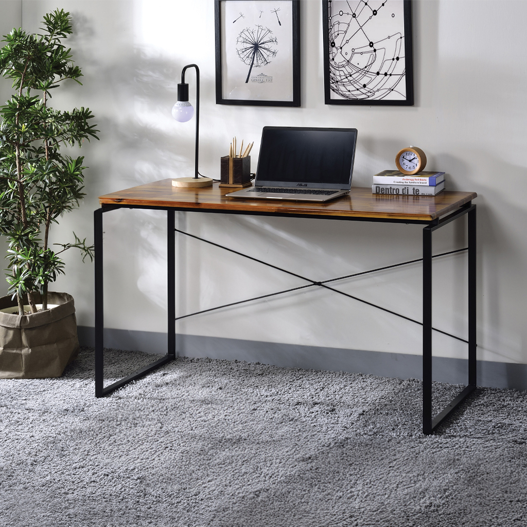 Acme Jurgen Desk In Oak And Black | 1StopBedrooms