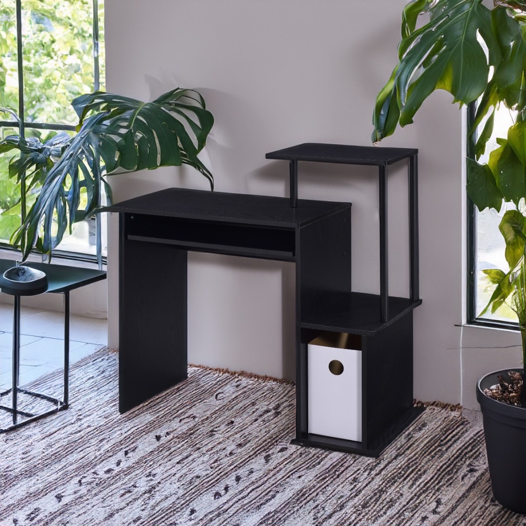 Acme Lyphre Computer Desk In Black Finish | 1StopBedrooms