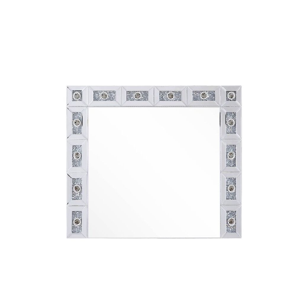 Acme Noralie Wall Decor With Led In Mirrored And Faux Diamonds 97746 ...