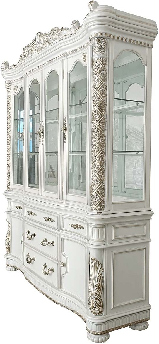 Acme Vendom Hutch And Buffet In Antique Pearl Finish | 1StopBedrooms
