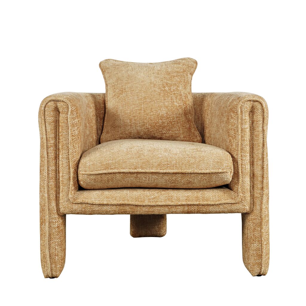 Adley Upholstered Accent Armchair with Pillow In Amber by Jofran ...
