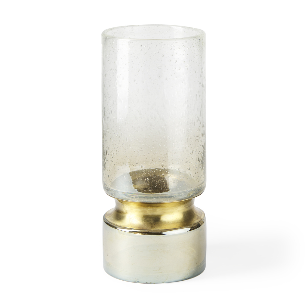 Adriatic I Small Metal Glass Vase In Gold by Mercana | 1StopBedrooms