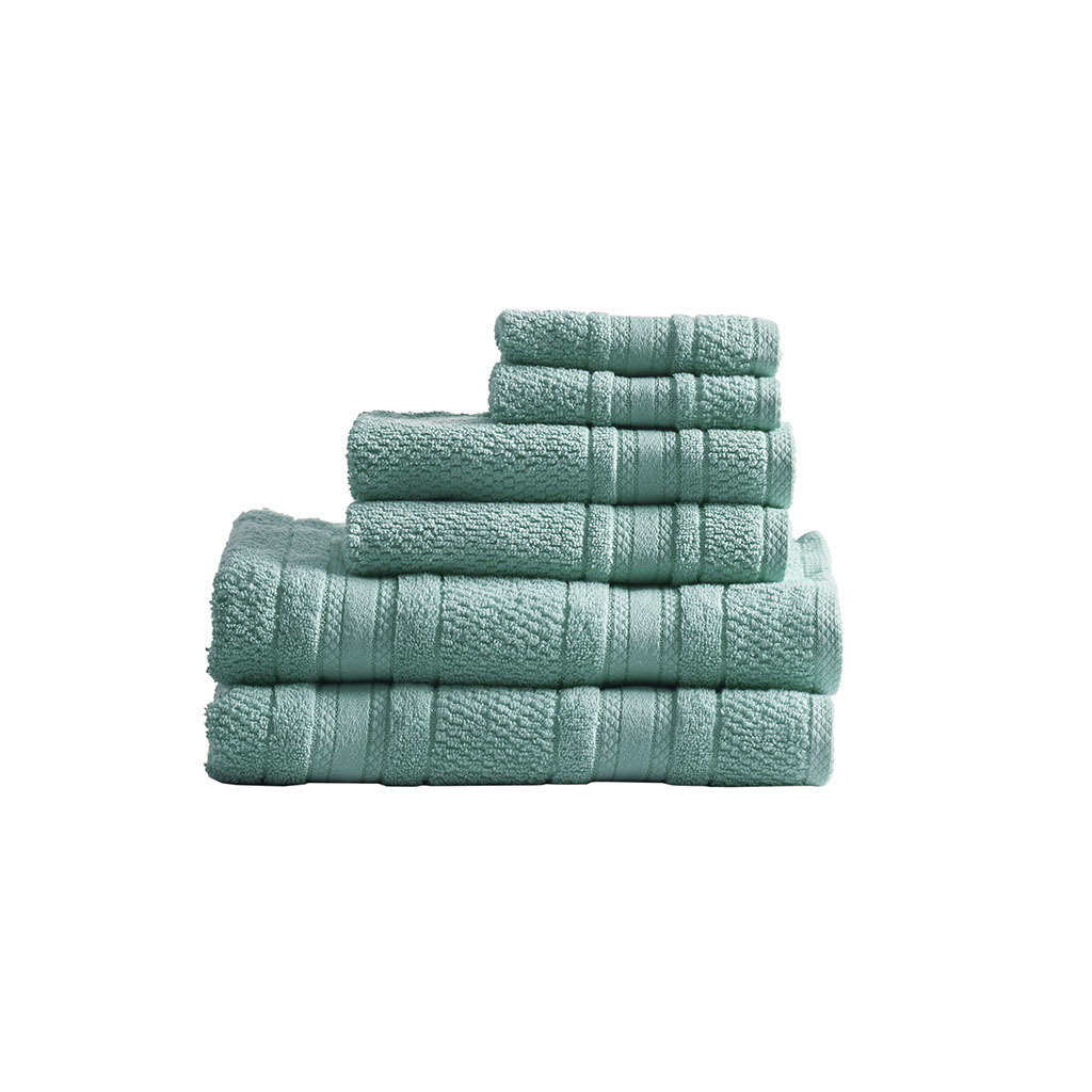 Adrien Super Soft Cotton Quick Dry Bath Towel 6 Piece Set In Teal by ...