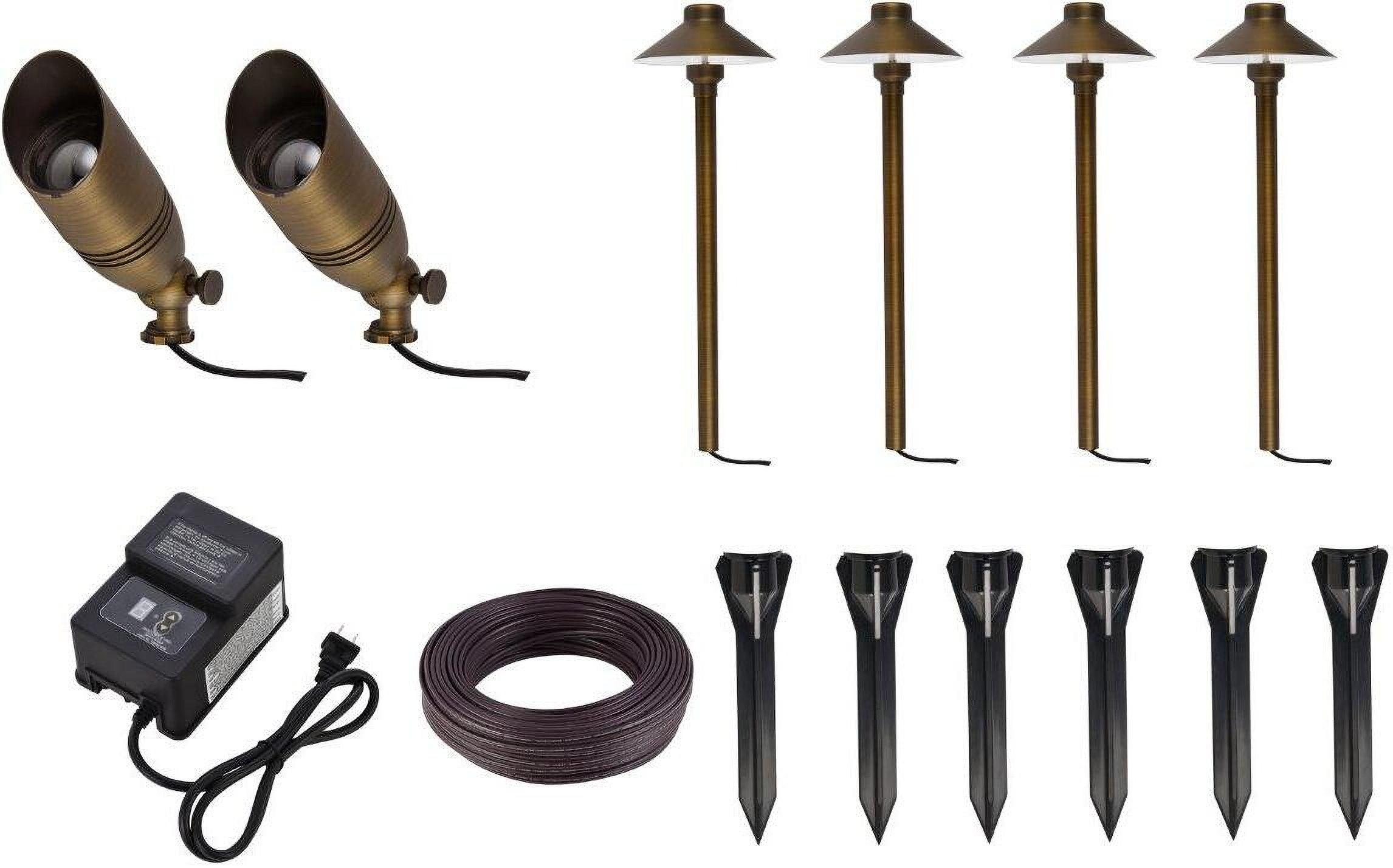 Aera Cast Brass Landscape Lighting Full Starter Pack Of 6 Kit 2 by ...