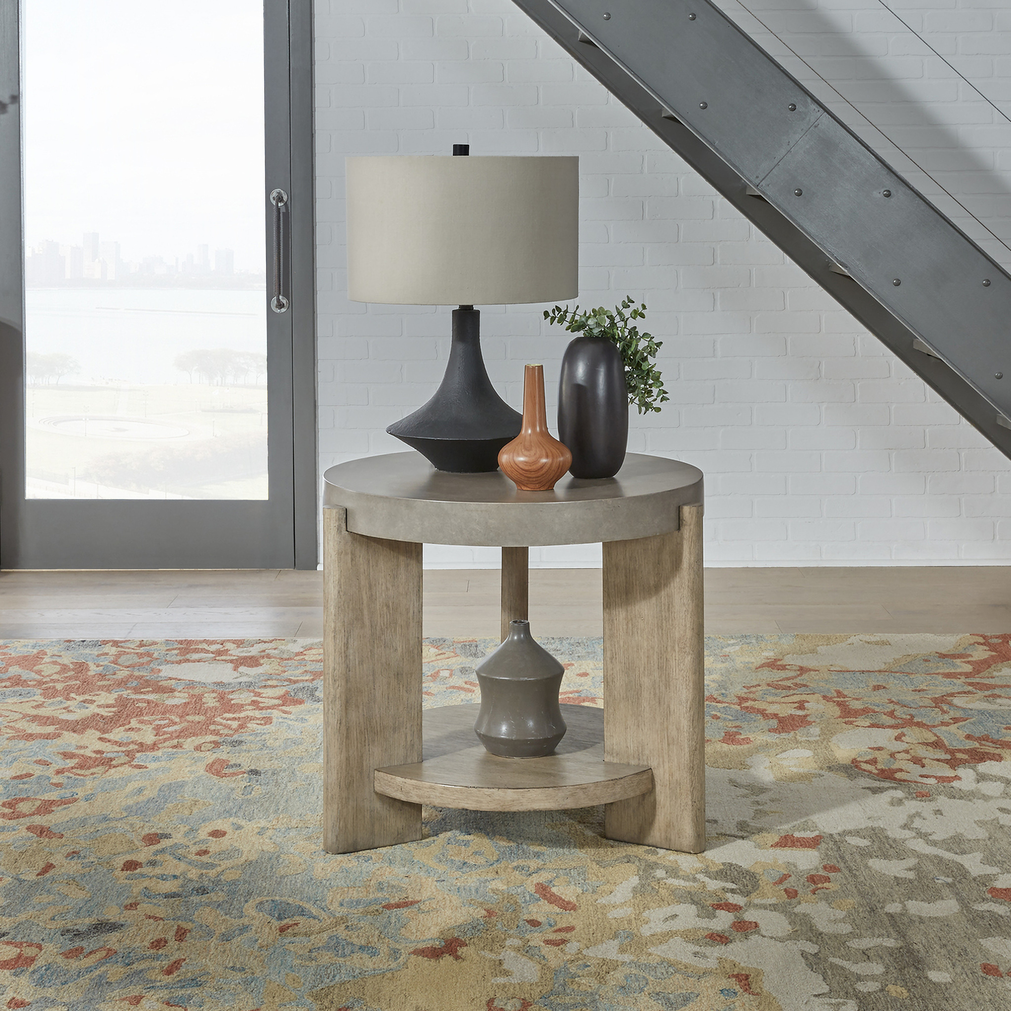 Affinity Round End Table In Brown by Liberty | 1StopBedrooms