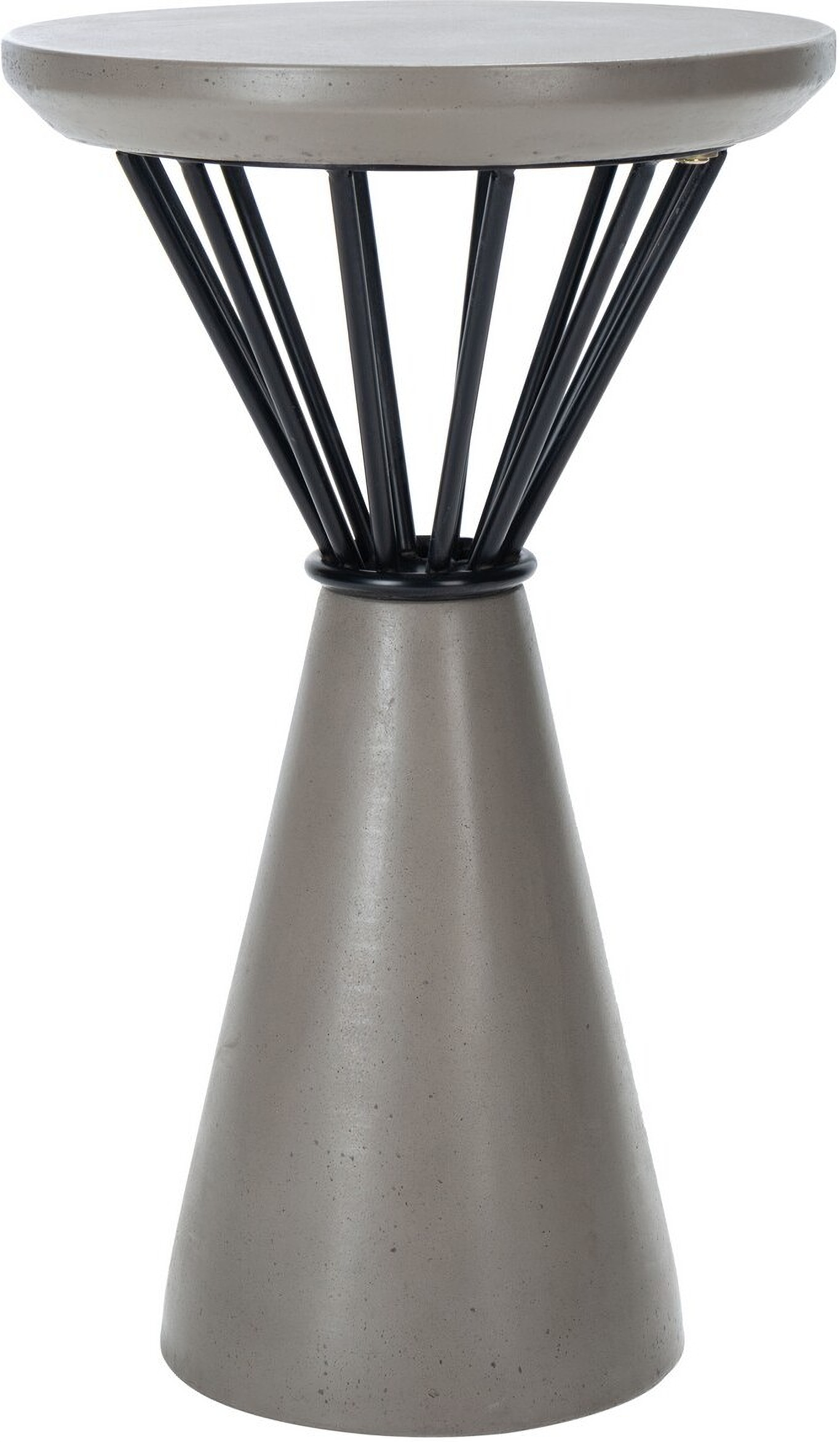 Akiko Concrete Accent Table in Dark Grey by Safavieh | 1StopBedrooms