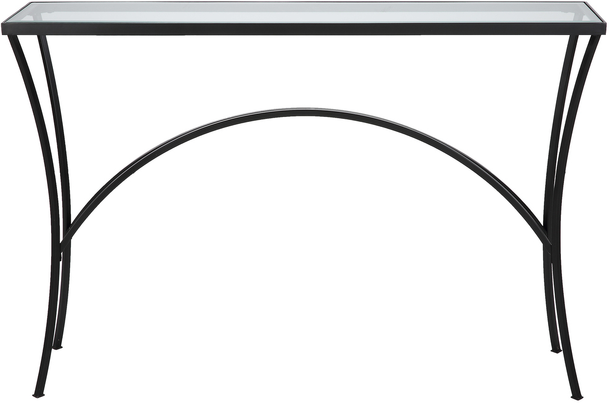 Alayna Metal and Glass Console Table In Black by Uttermost | 1StopBedrooms