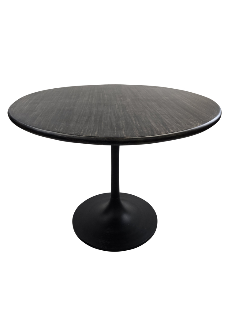 Alden Wood Top 36 Inch Round Dining Table In Warm Black Top and Base by ...