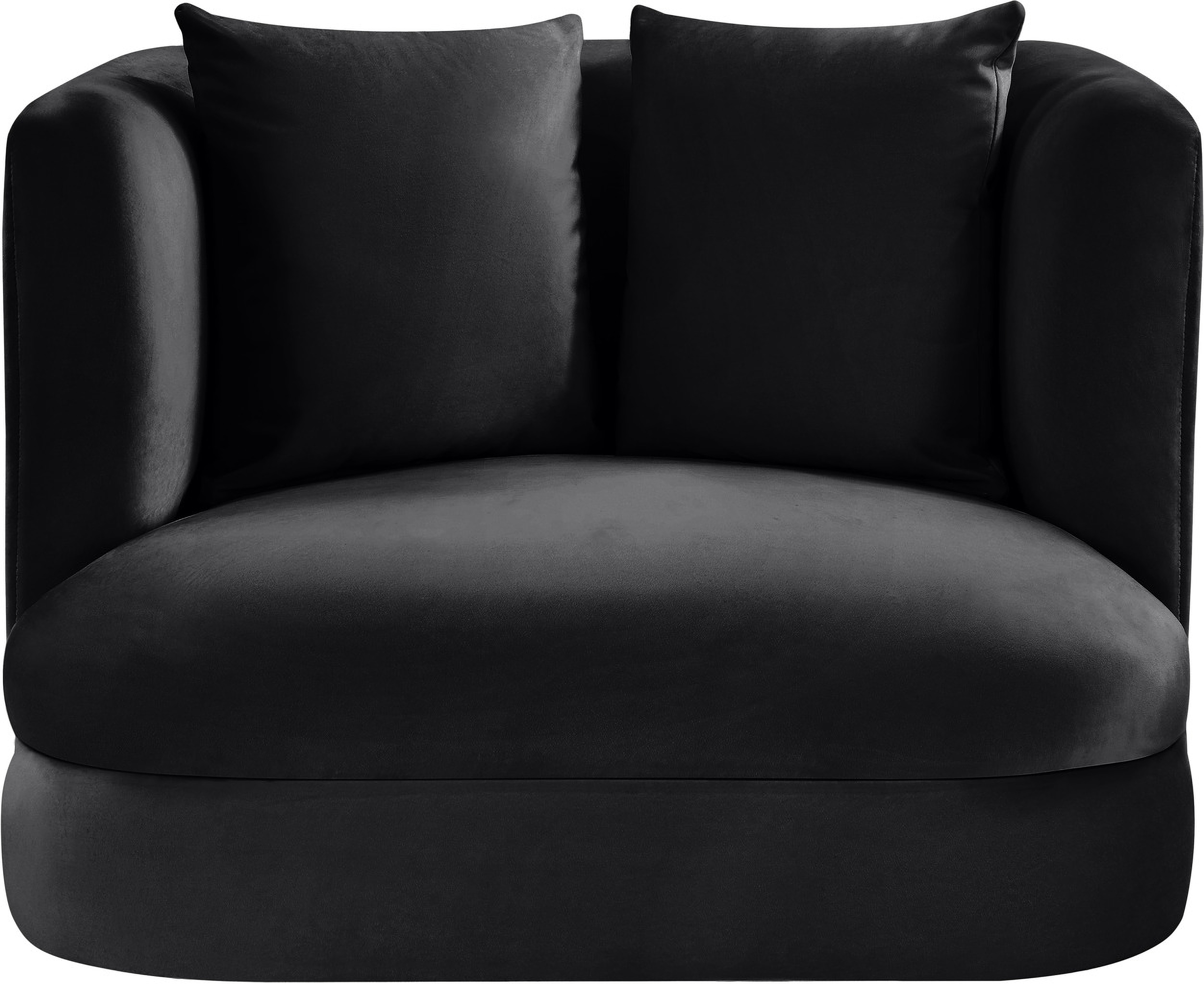 Alder Velvet Chair In Black Velvet by Meridian | 1StopBedrooms