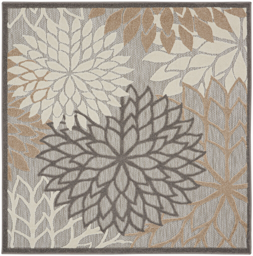 Aloha 5'3" x 5'3" Square Rug In Natural by Nourison | 1StopBedrooms