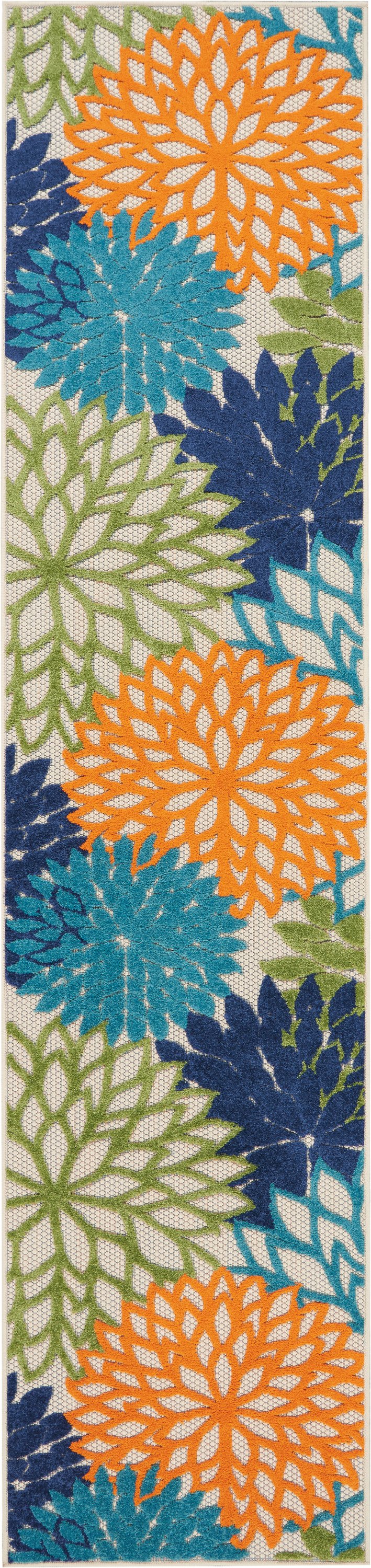 Aloha Multicolor 2'3" x 10' Runner Area Rug by Nourison | 1StopBedrooms