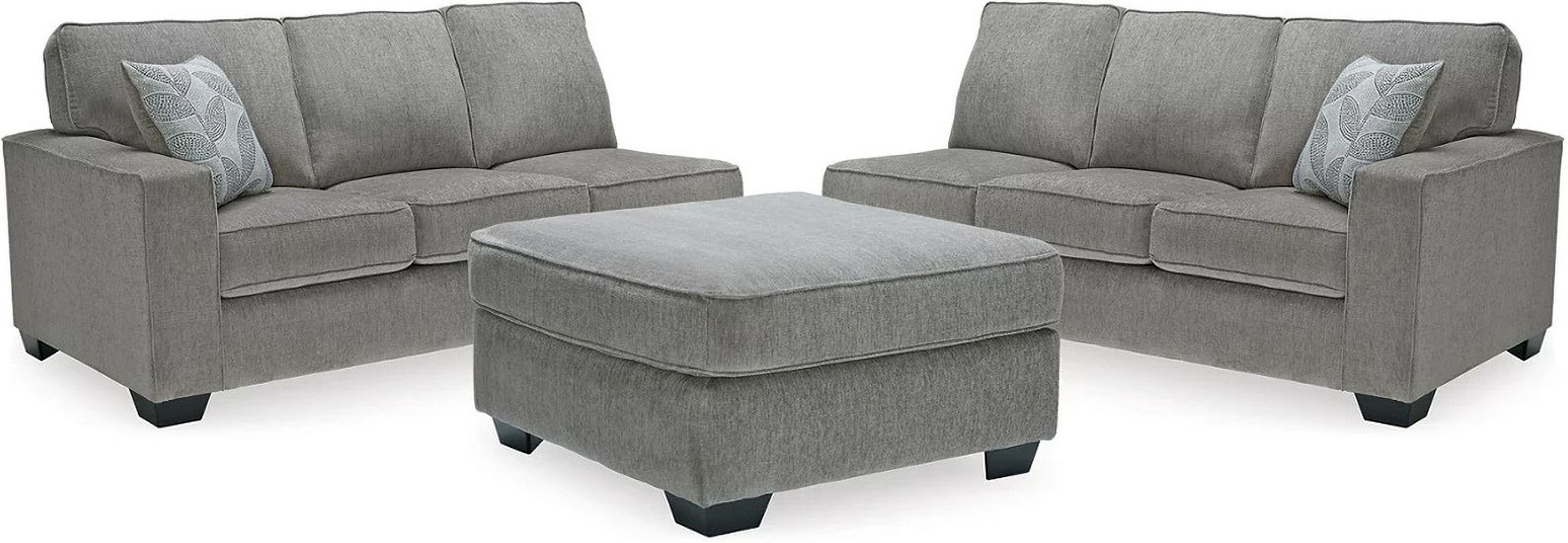 Altari 2-Piece Sectional with Ottoman In Alloy by Ashley Furniture ...