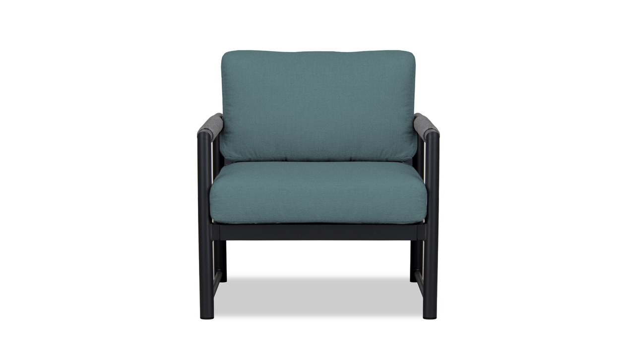 Alto Club Chair In Cast Lagoon and Black by Harmonia Living | 1StopBedrooms
