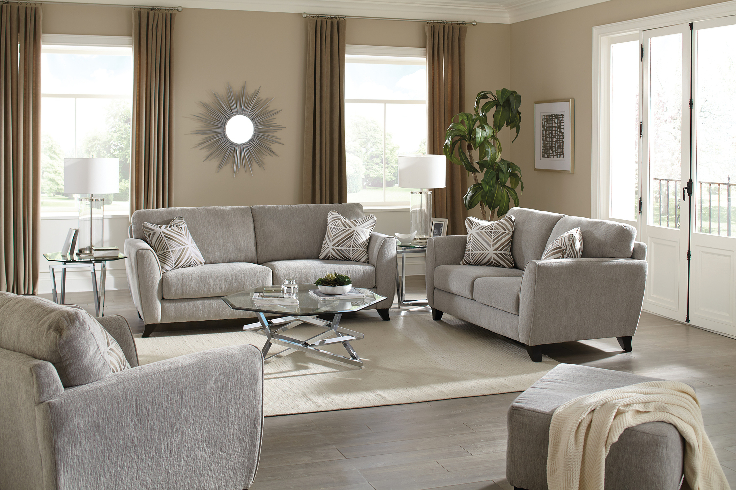 Alyssa Living Room Set In Pebble by Jackson | 1StopBedrooms