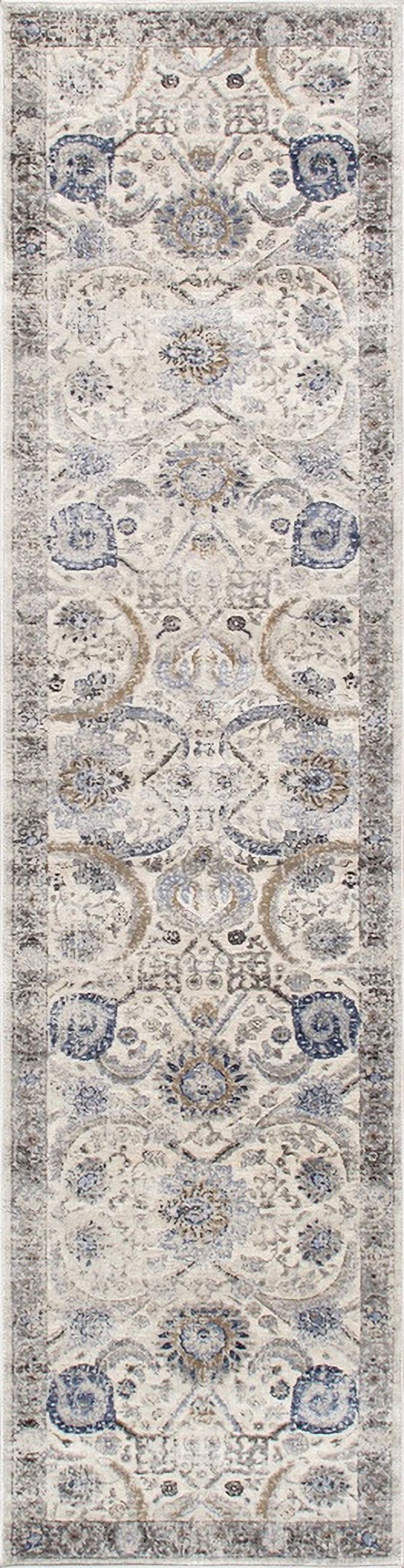 Amadeus Design Power Loom Runner- 2' 6" x 10' In Ivory and Beige by ...