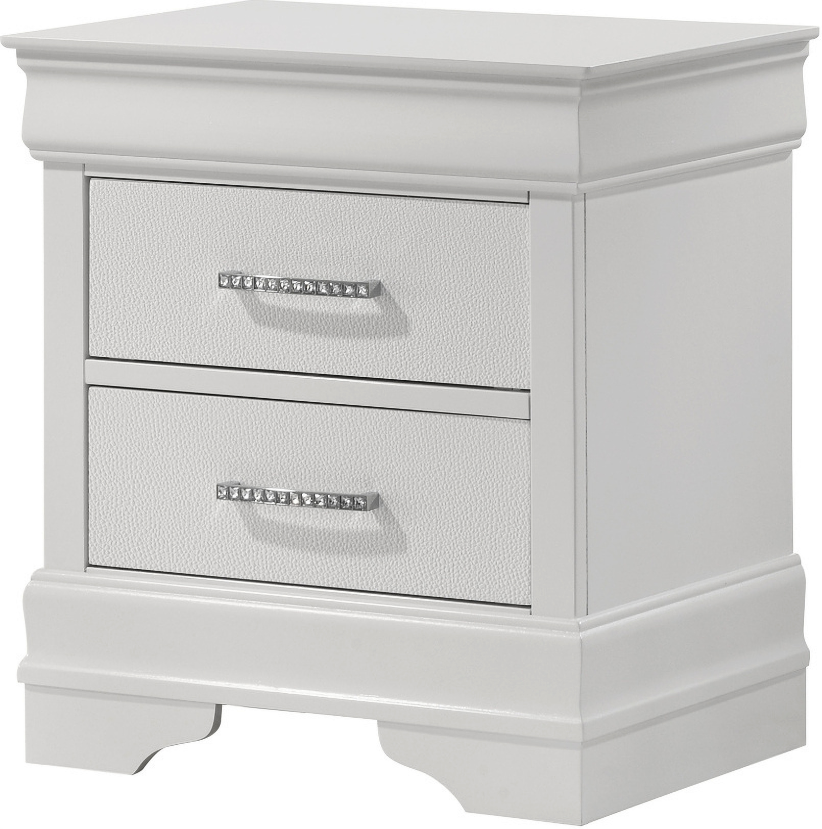 Amalia Night Stand In White by Crown Mark | 1StopBedrooms