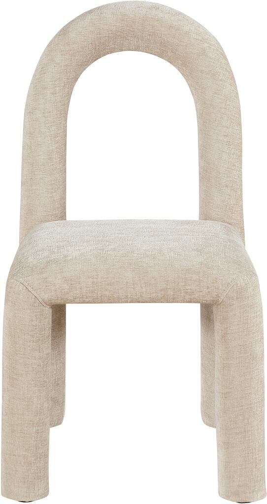 Amari Chenille Fabric Dining Chair Set of 2 In Beige Chenille by Meridian | 1StopBedrooms