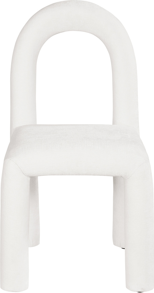 Amari Chenille Fabric Dining Chair Set of 2 In Cream Chenille by ...