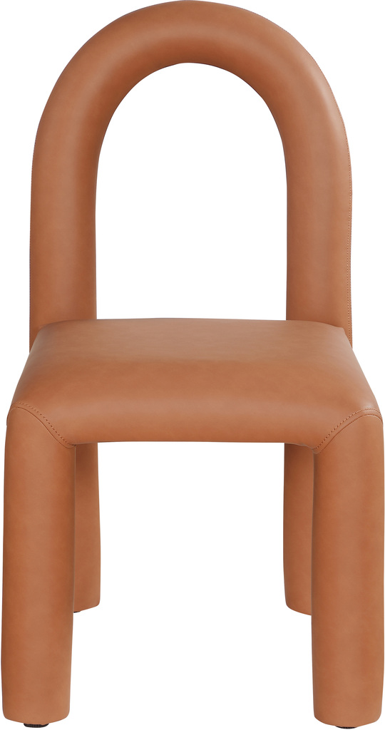 Amari Vegan Leather Dining Chair Set of 2 In Cognac by Meridian ...