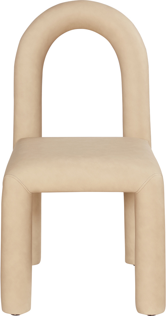 Amari Vegan Leather Dining Chair Set of 2 In Tan by Meridian ...