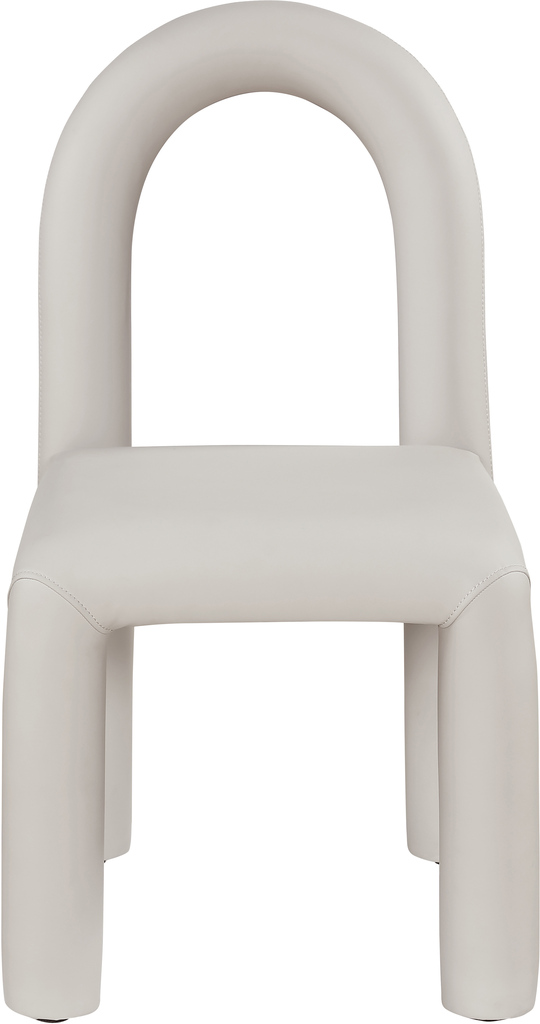 Amari Vegan Leather Dining Chair Set of 2 In Taupe by Meridian ...