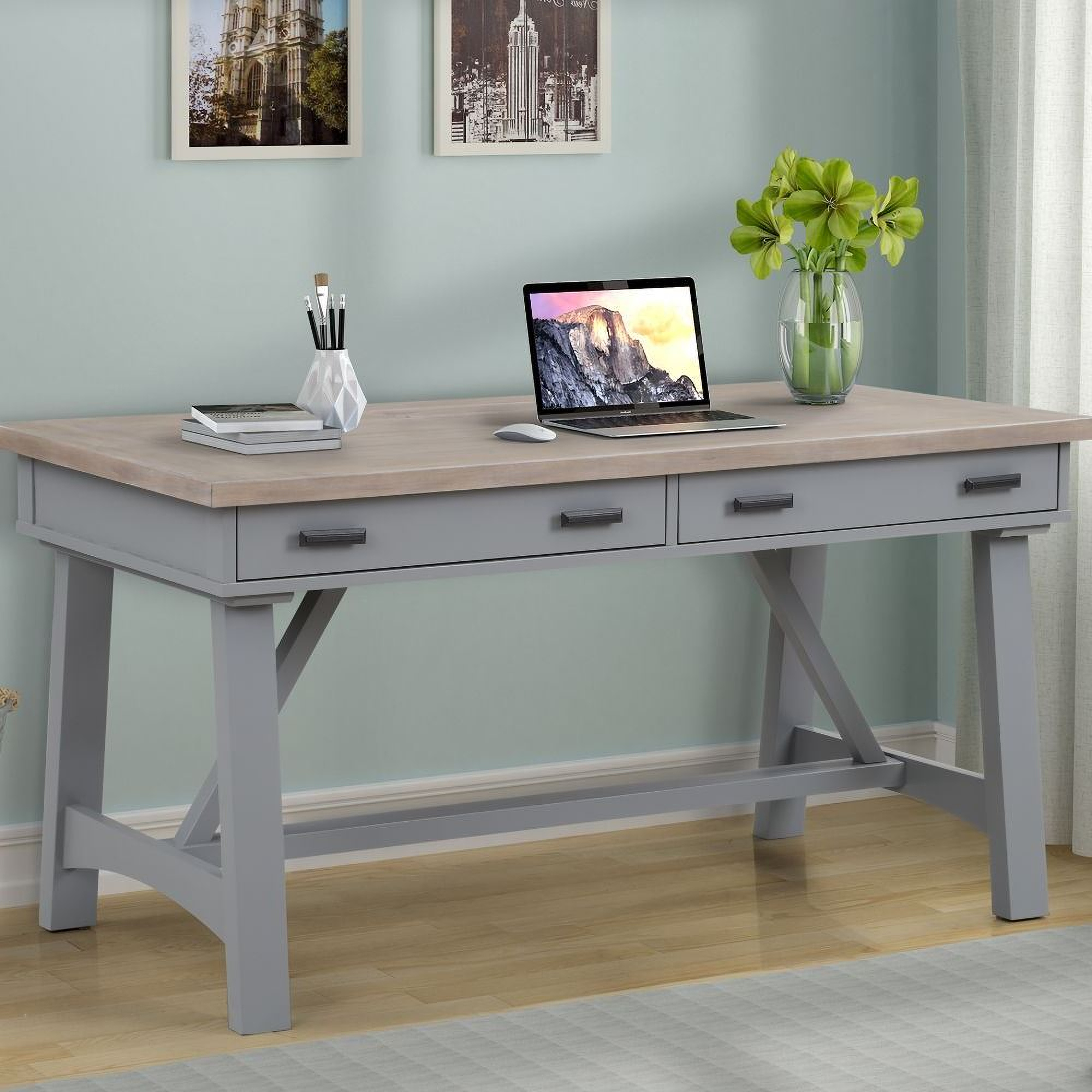 Americana Modern Dove 60" Home Office Set by Parker House | 1StopBedrooms