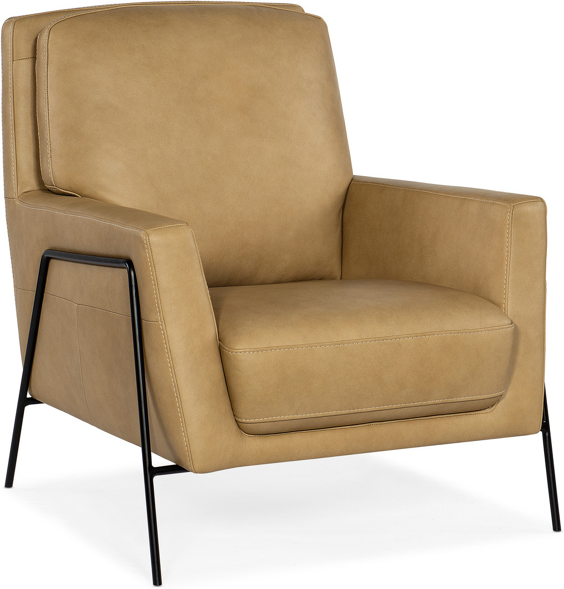 Amette Metal Frame Club Chair In Brown by Hooker | 1StopBedrooms