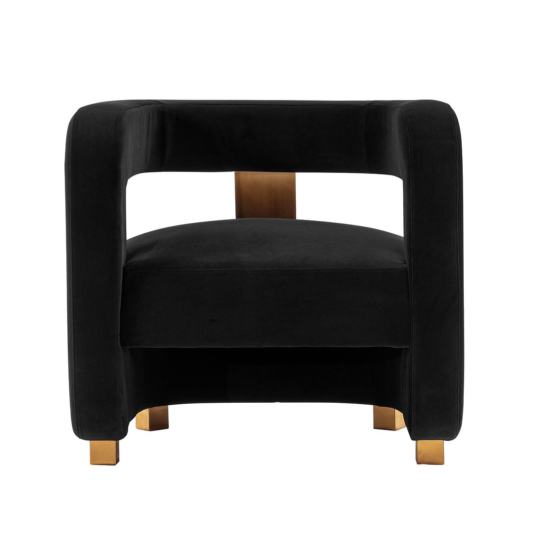 Amirah Accent Chair In Black by Manhattan Comfort | 1StopBedrooms