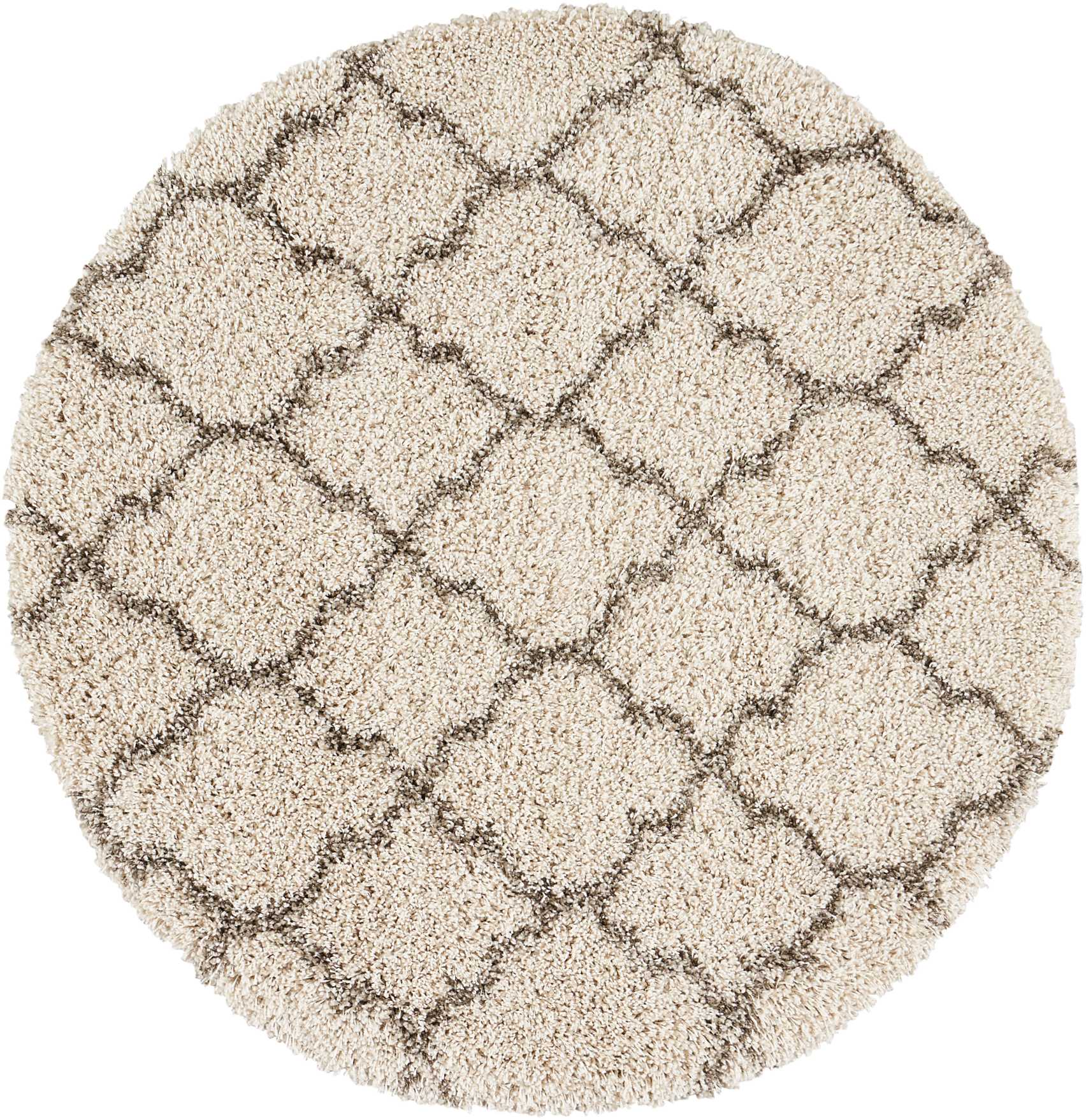 Amore Cream 3'11" x 3'11" Round Area Rug by Nourison | 1StopBedrooms