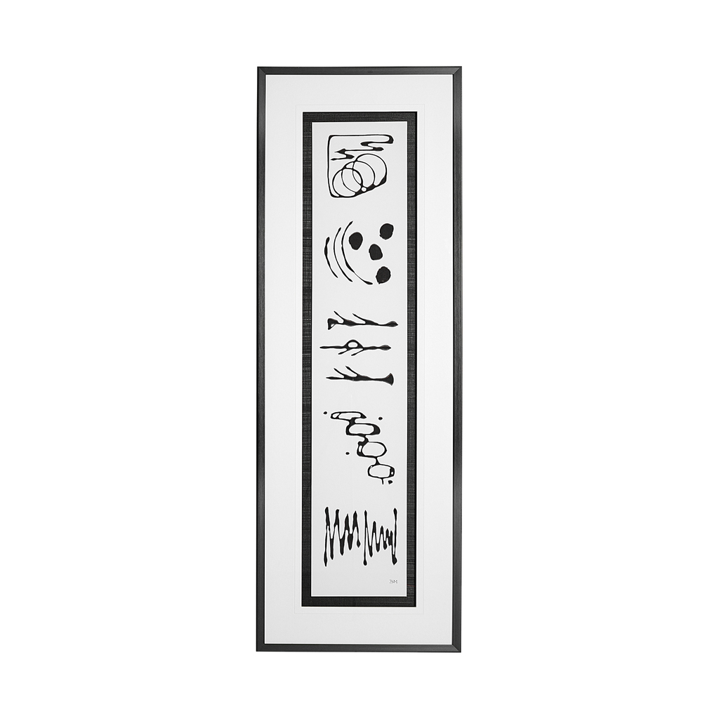 Ancient Notes II Wall Art In Black and White by Mercana | 1StopBedrooms