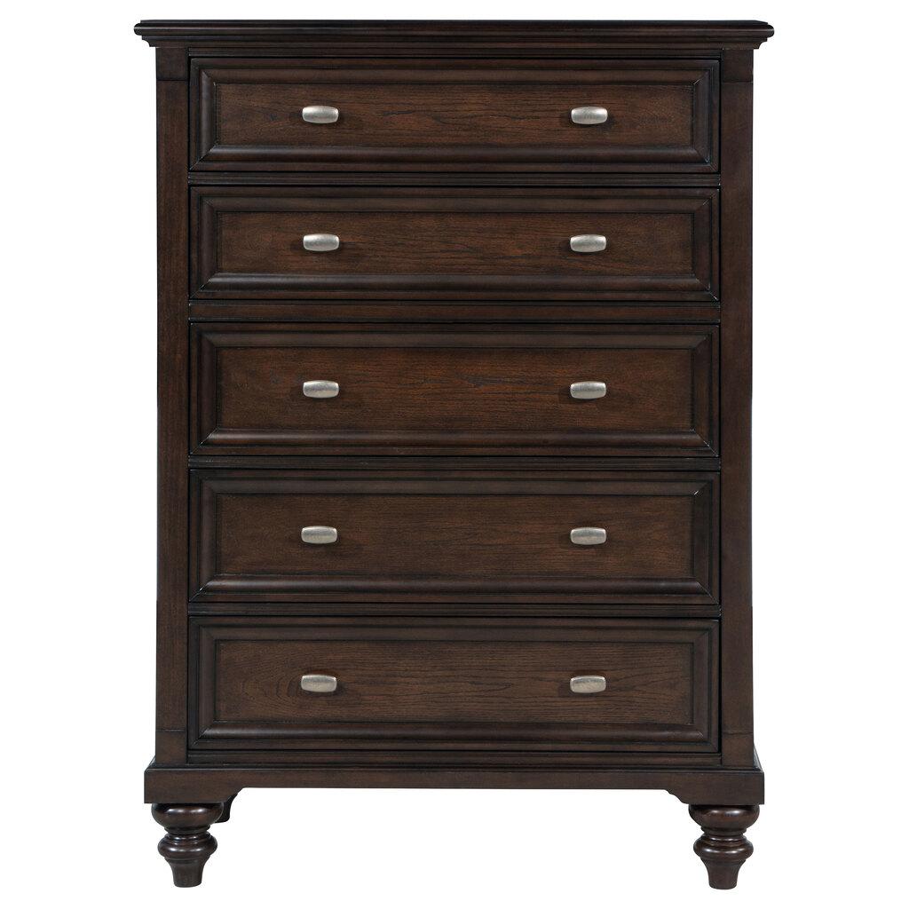 Andover 5-Drawer Chest of Drawers In Dark Oak by Coaster | 1StopBedrooms