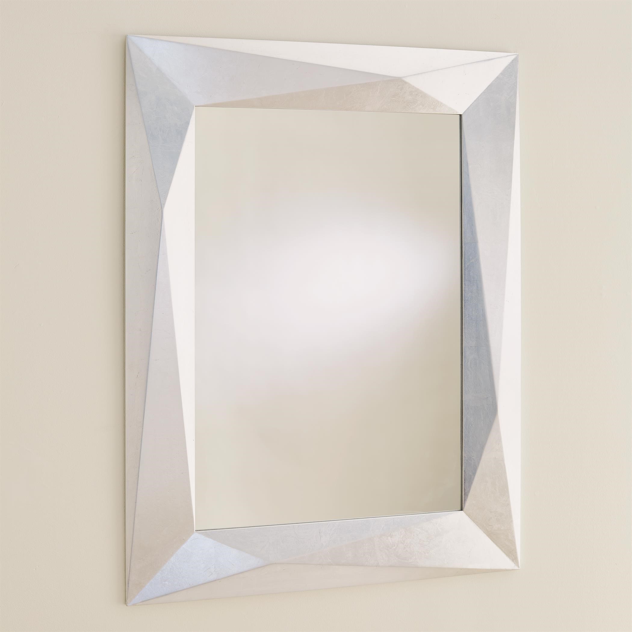 Angular Mirror In Silver Leaf by Global Views | 1StopBedrooms