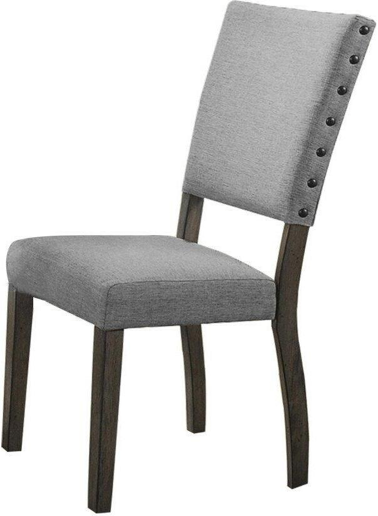 Anna Fabric Upholstered Side Chair Set of 2 In Rustic Light Gray by ...