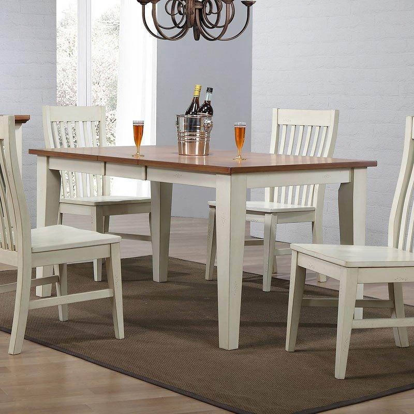 Antique White Leg Table by ECI | 1StopBedrooms